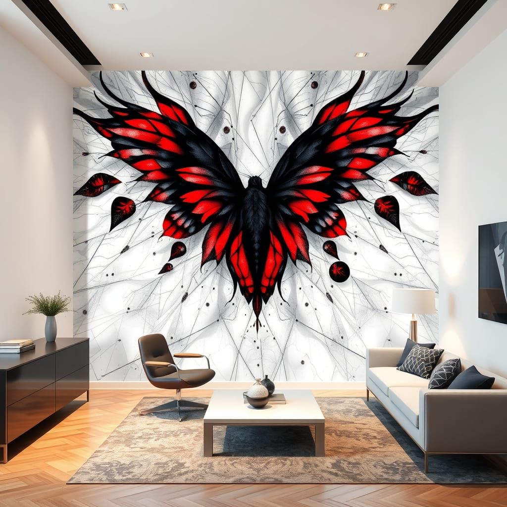 Cree una imagen de un impresionante mural en una pared de estuco ...