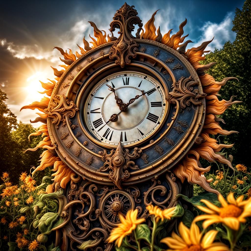 Summer clock #1 - AI Generated Artwork - NightCafe Creator