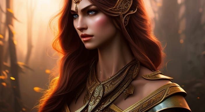 Elven Princess in a Forest - AI Generated Artwork - NightCafe Creator