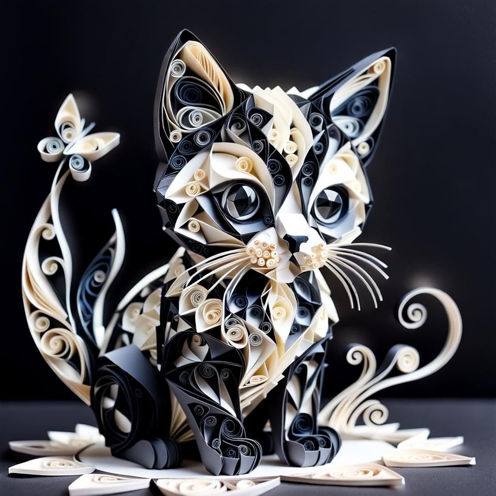 Paper Cat - AI Generated Artwork - NightCafe Creator