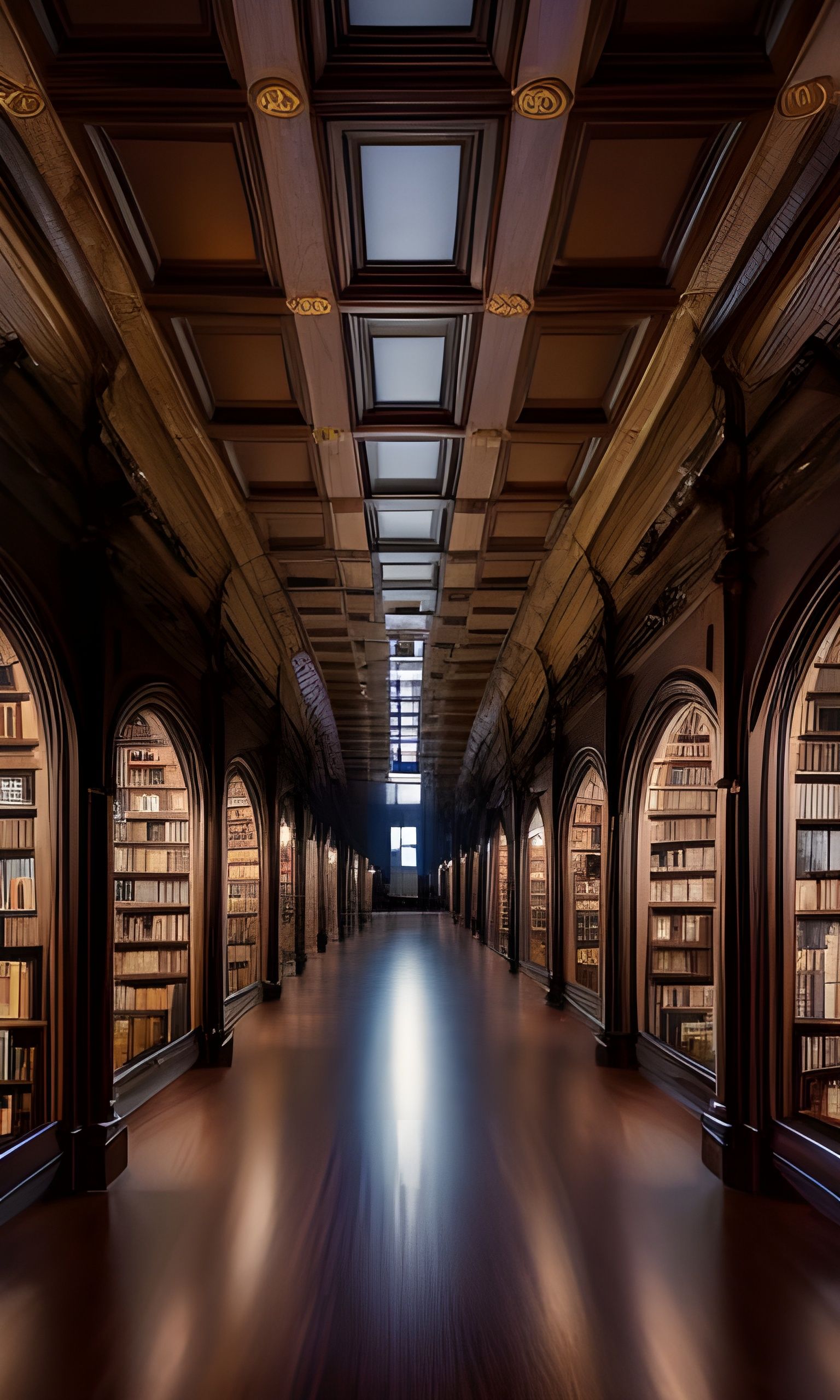 library, stacked gothic, real photo, 8k, shadow depth, volumetric ...