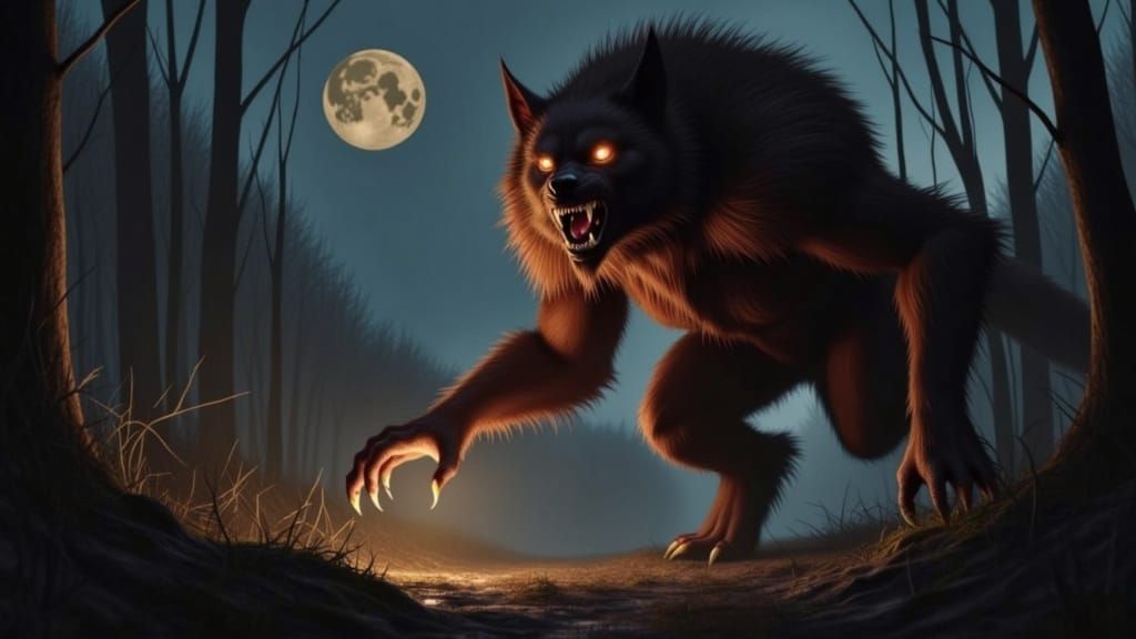 The Michigan Dogman - Midnight Terror: Dark Brown Dogman Sta...