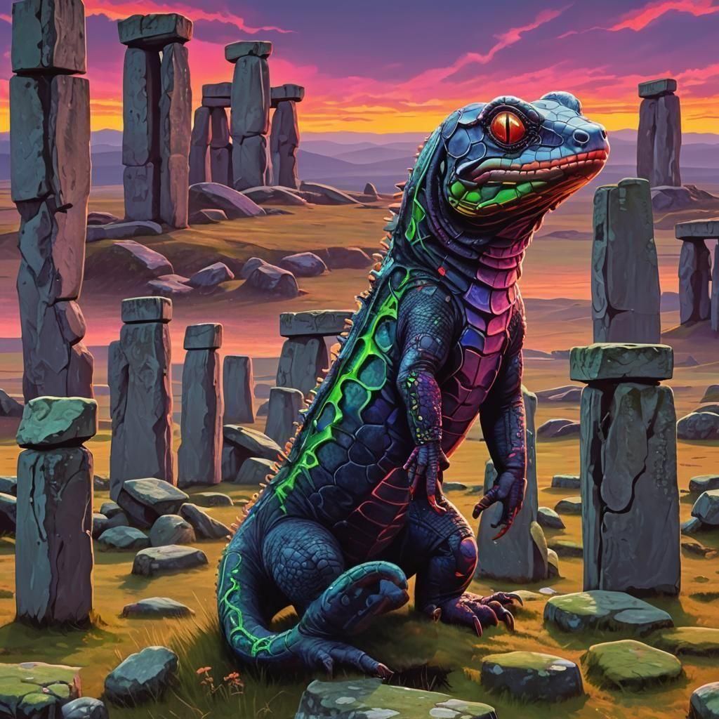 Upright Lizard - AI Generated Artwork - NightCafe Creator