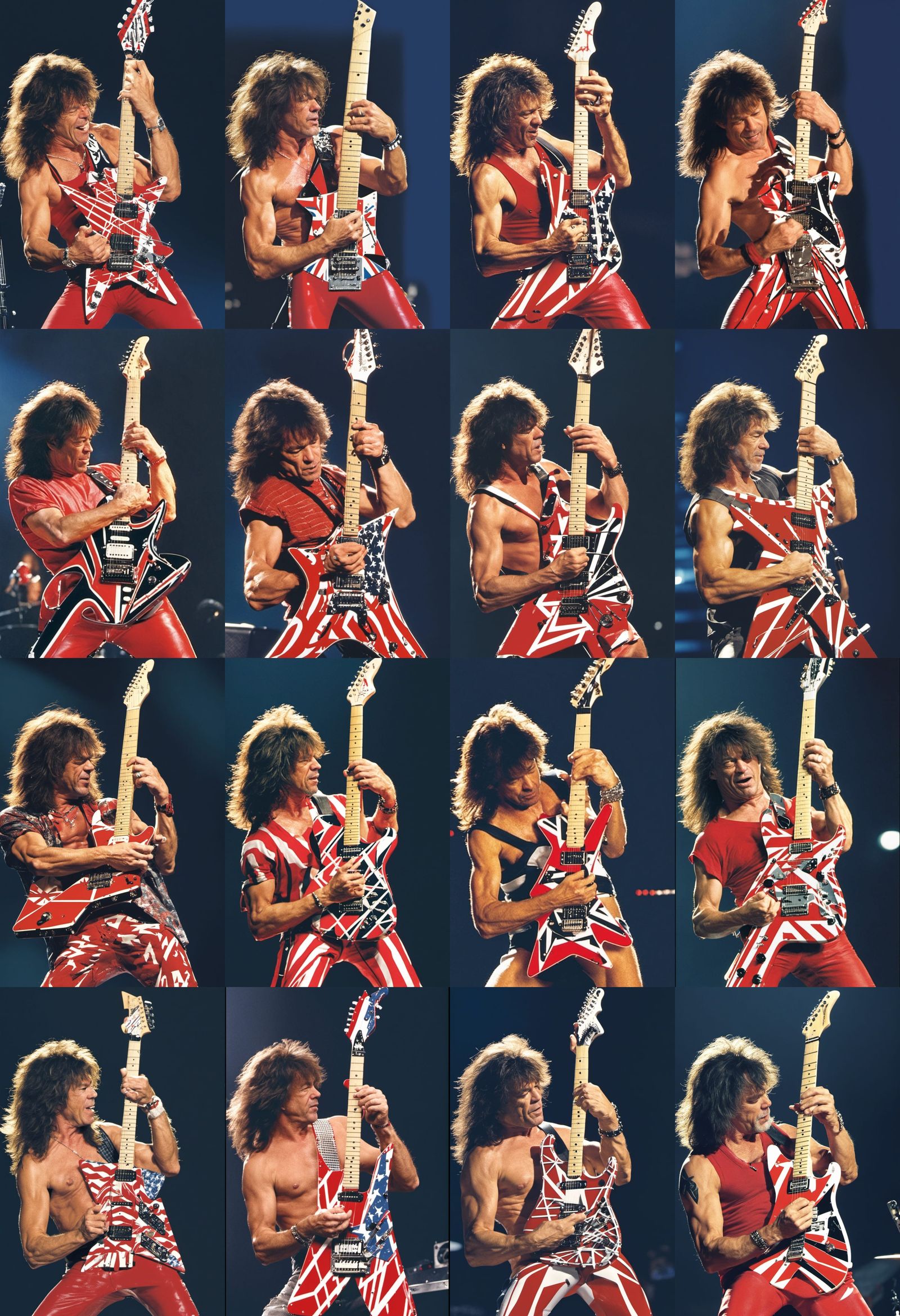 eddie van halen playing his Frankenstrat guitar - AI Generated Artwork ...
