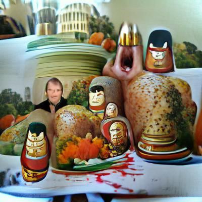 angry russian nesting dolls attacking a bad rendition of norman ...