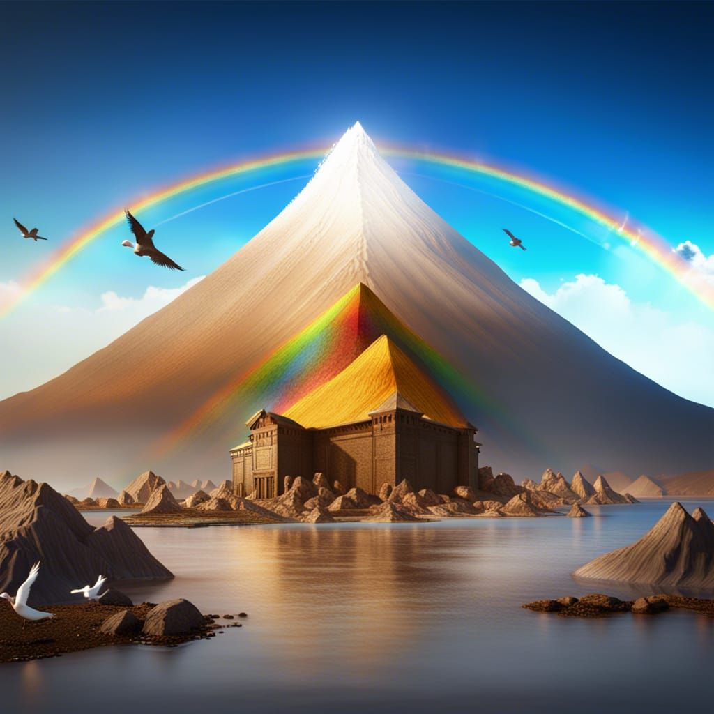 ark,Mount Ararat, Mount Ararat ,Noah's Ark, biblical mountain., blue ...