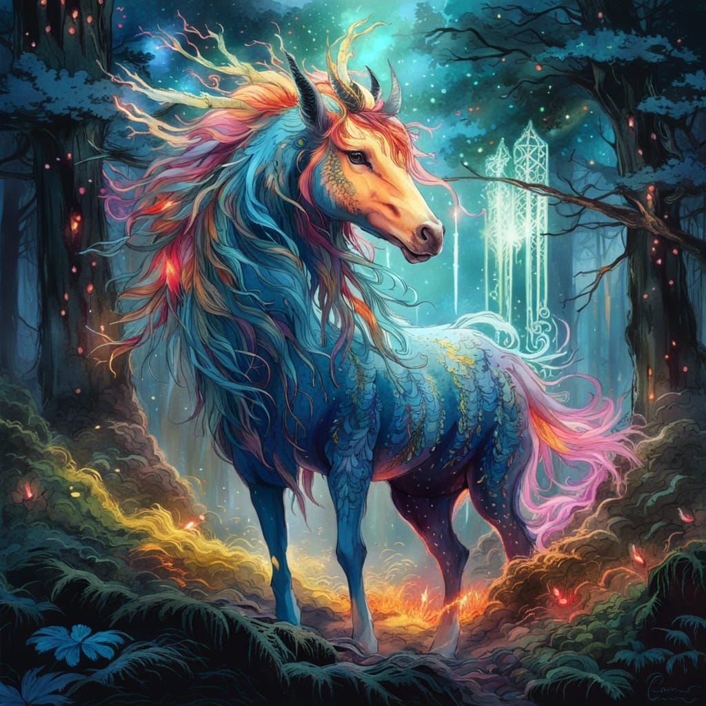 ice Kirin - AI Generated Artwork - NightCafe Creator