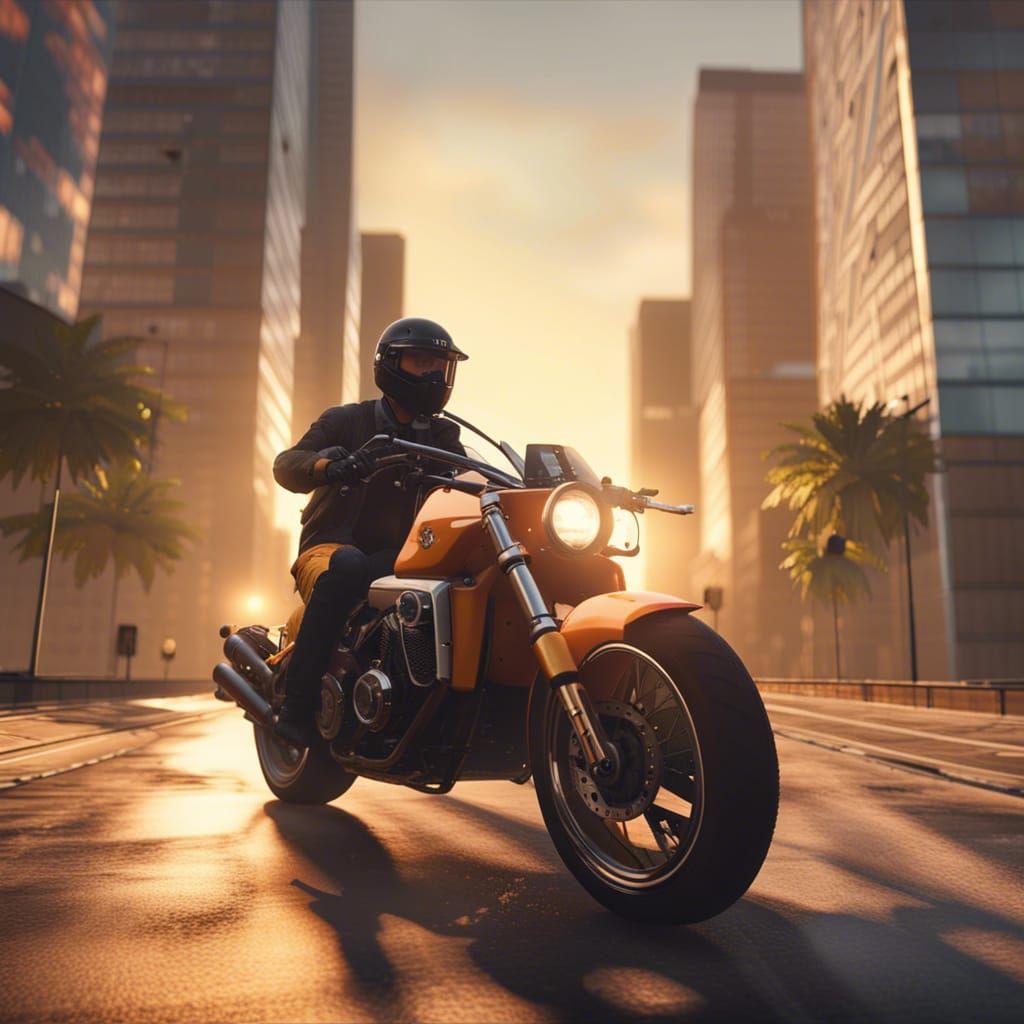 GTA motorcycle - AI Generated Artwork - NightCafe Creator