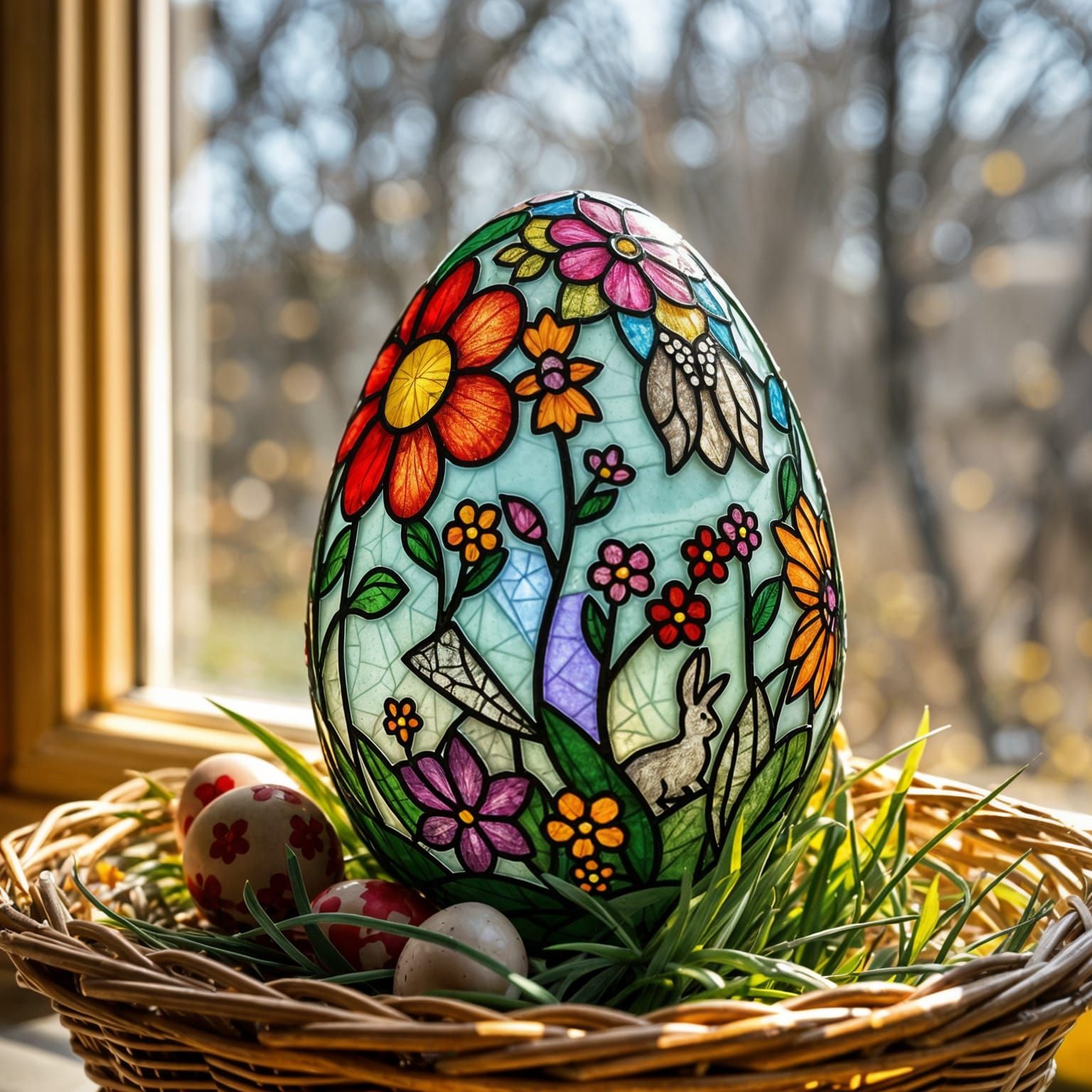 Stained glass Easter egg(2) - Stained glass Easter egg(2)