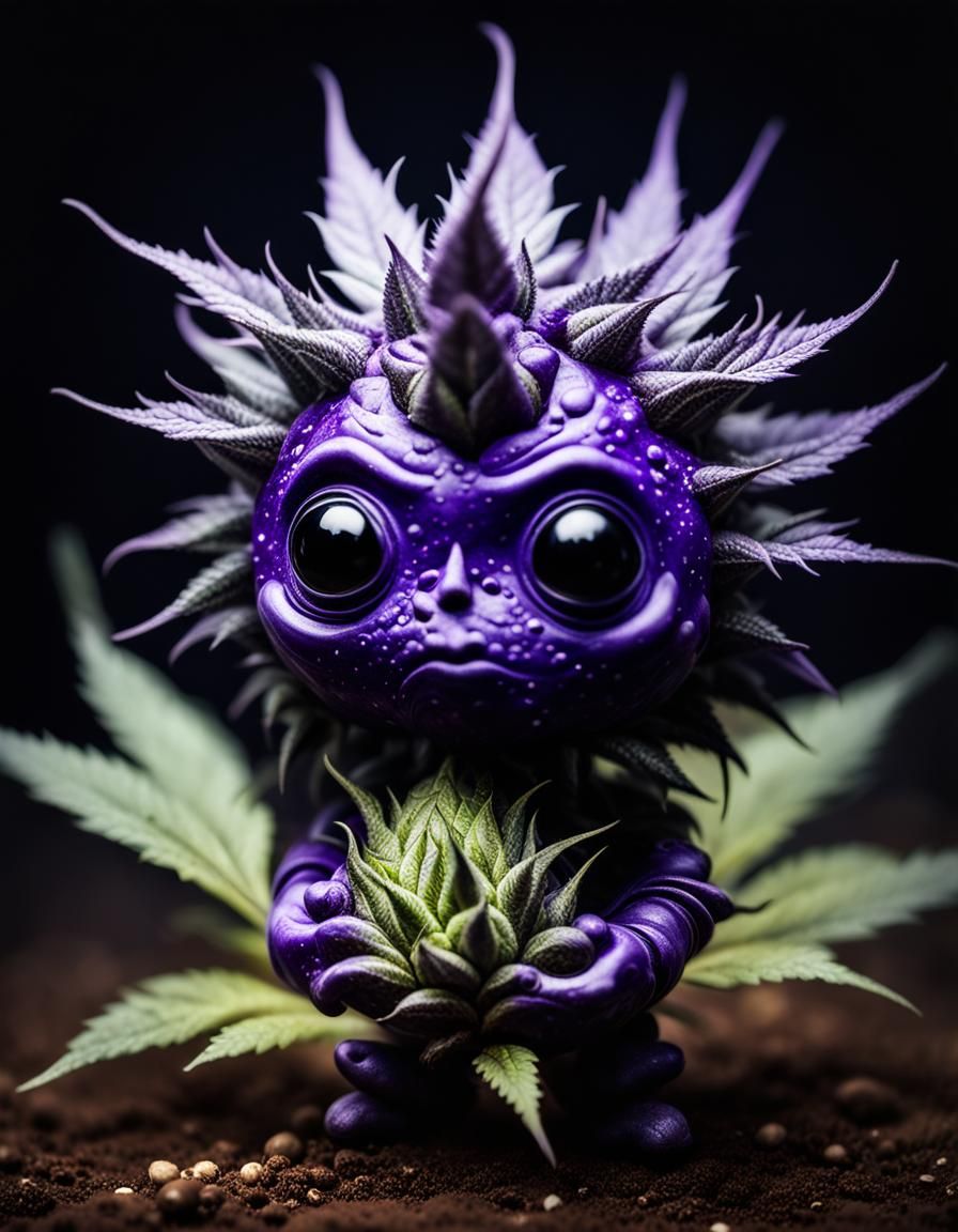 "Beautiful Perfect Salted Purple Marijuana Bud Flower": photograph by ...