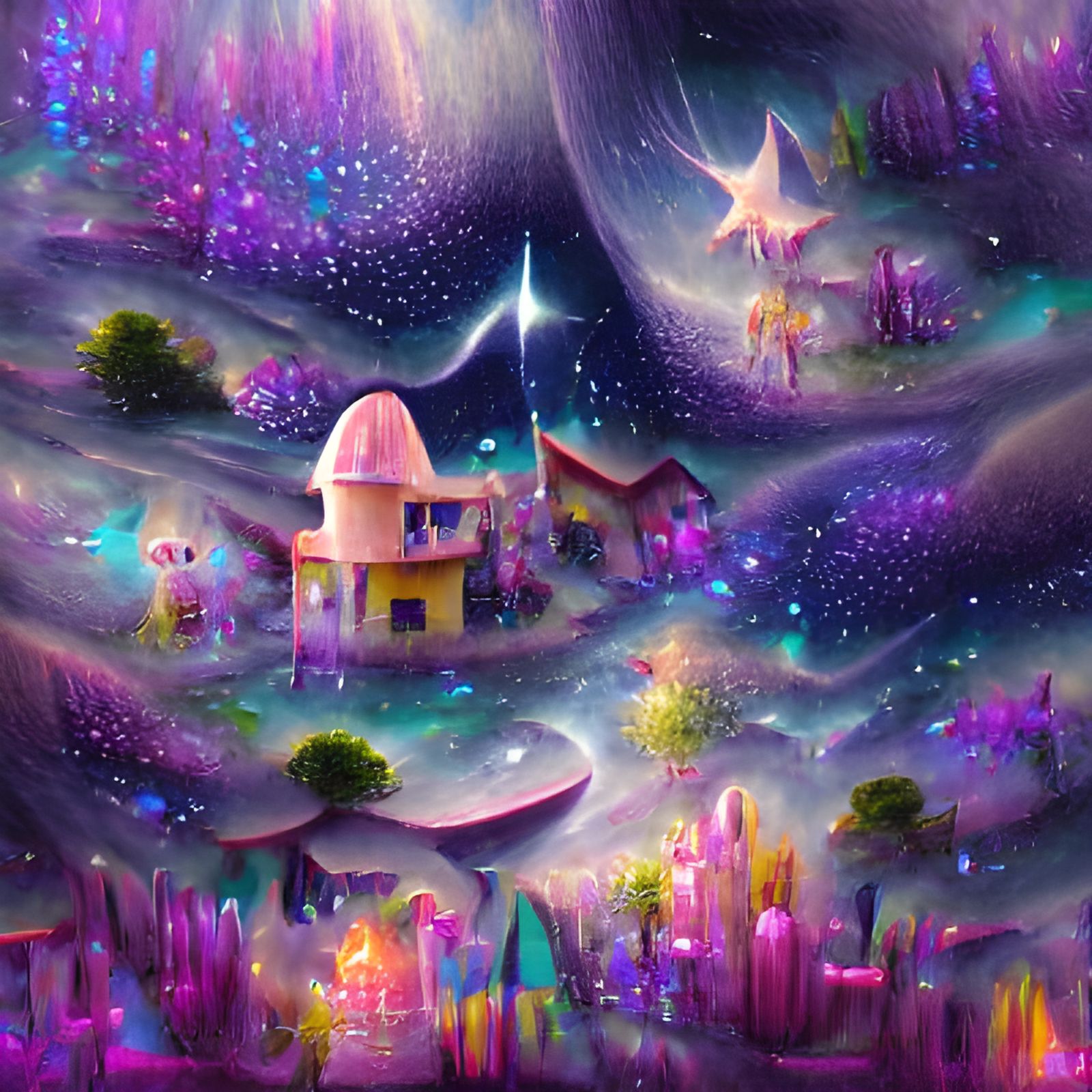 The City of Starlight - AI Generated Artwork - NightCafe Creator