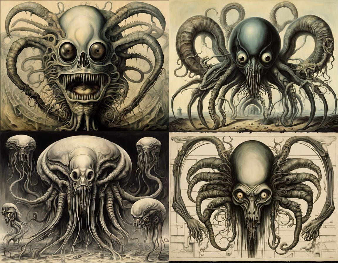 Grotesque Hybrid Creature in Distorted, Surreal La... - AI Art