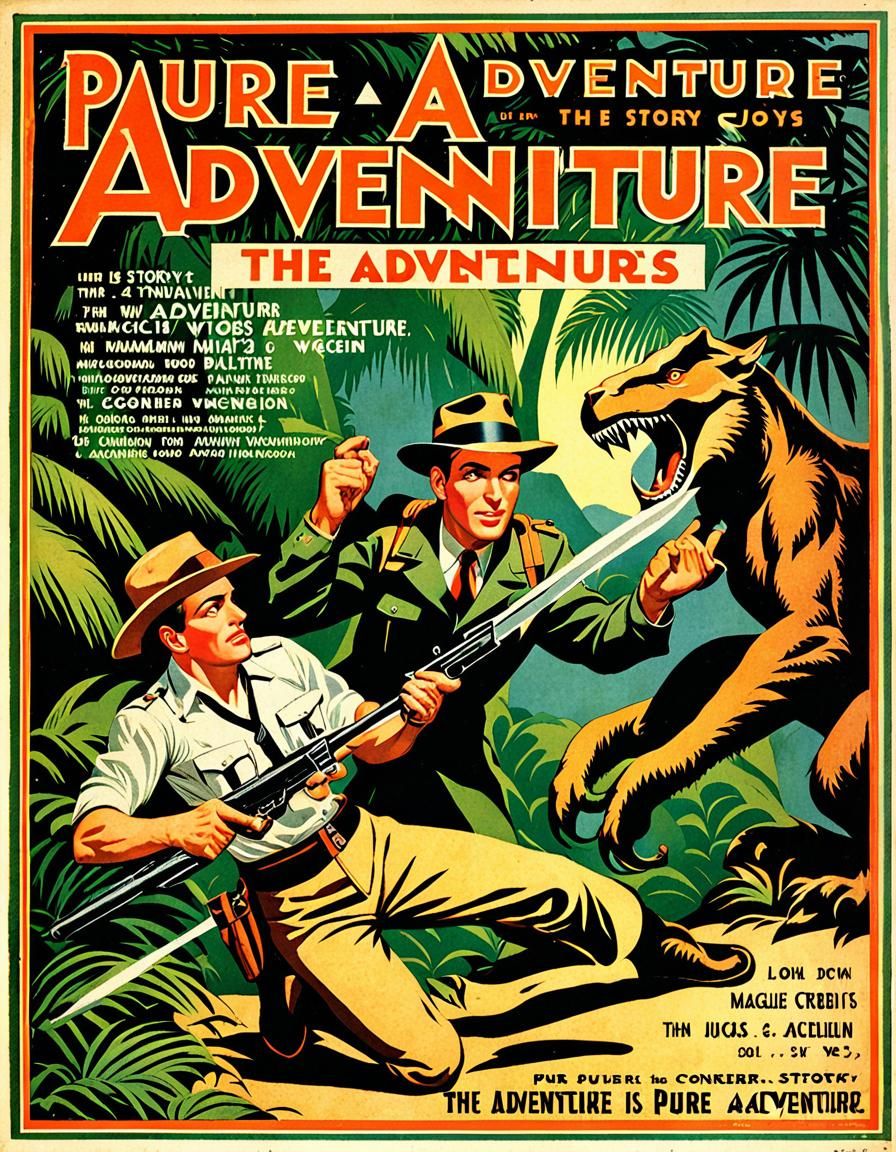 Pulp Jungle Cover #1 - AI Generated Artwork - NightCafe Creator