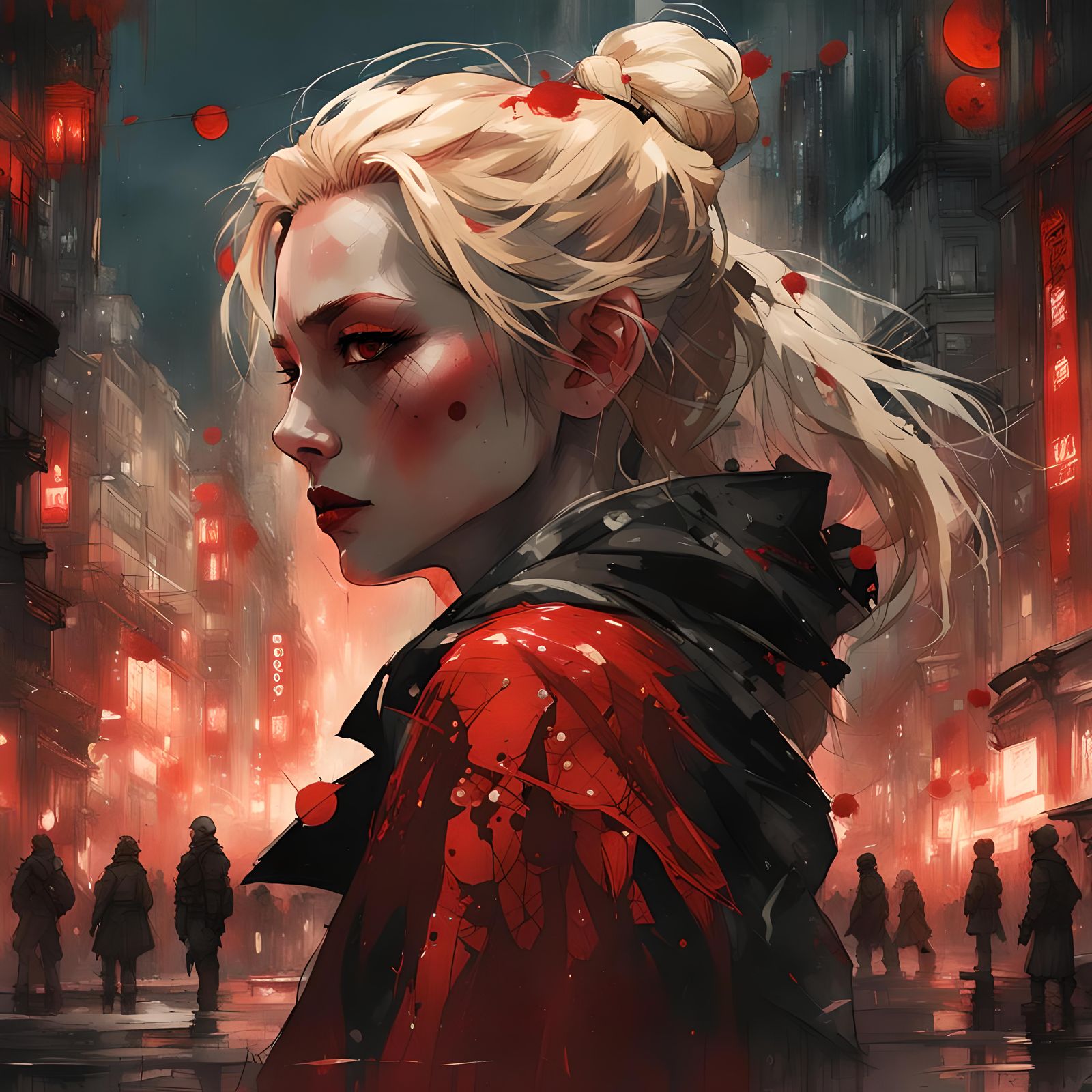 Blood Moon Goddess - AI Generated Artwork - NightCafe Creator