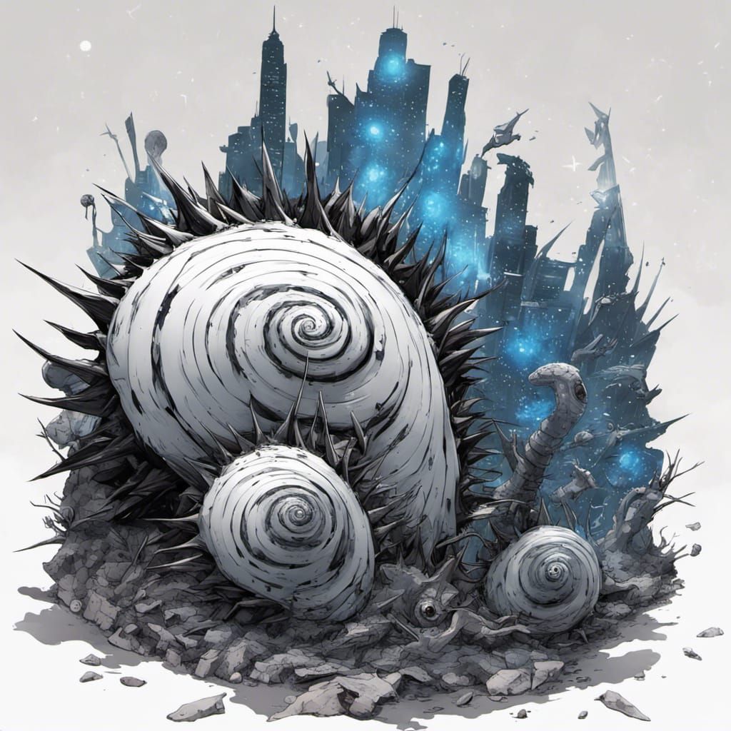 Snail city - AI Generated Artwork - NightCafe Creator