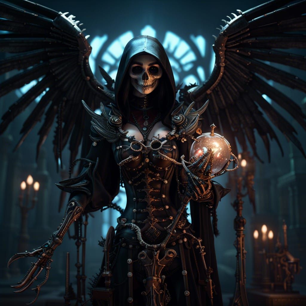 Steampunk Female Grim Reaper #1 - Steampunk Female Grim Reap...