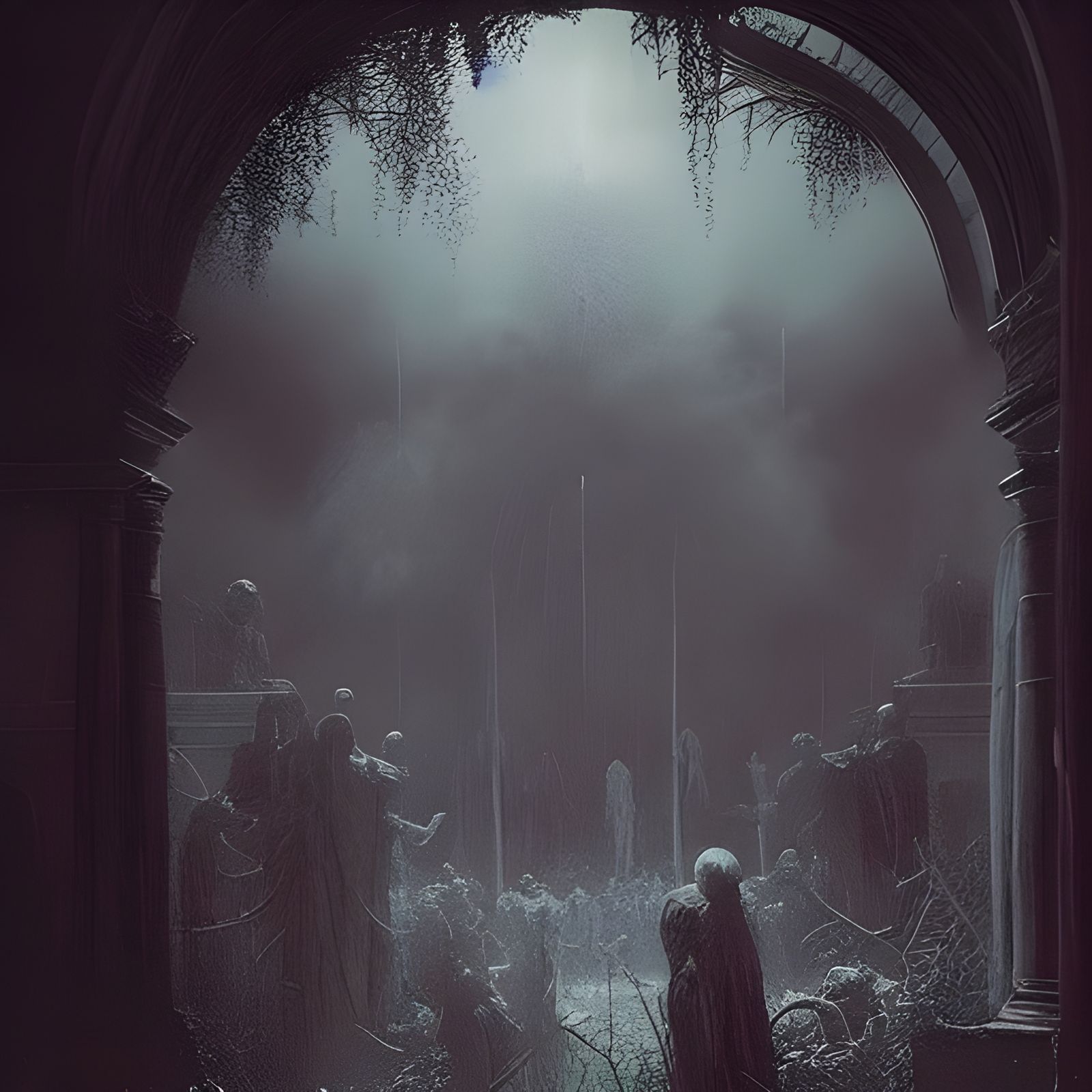 A lush vibrant garden in a hellscape apocalypse - AI Generated Artwork ...