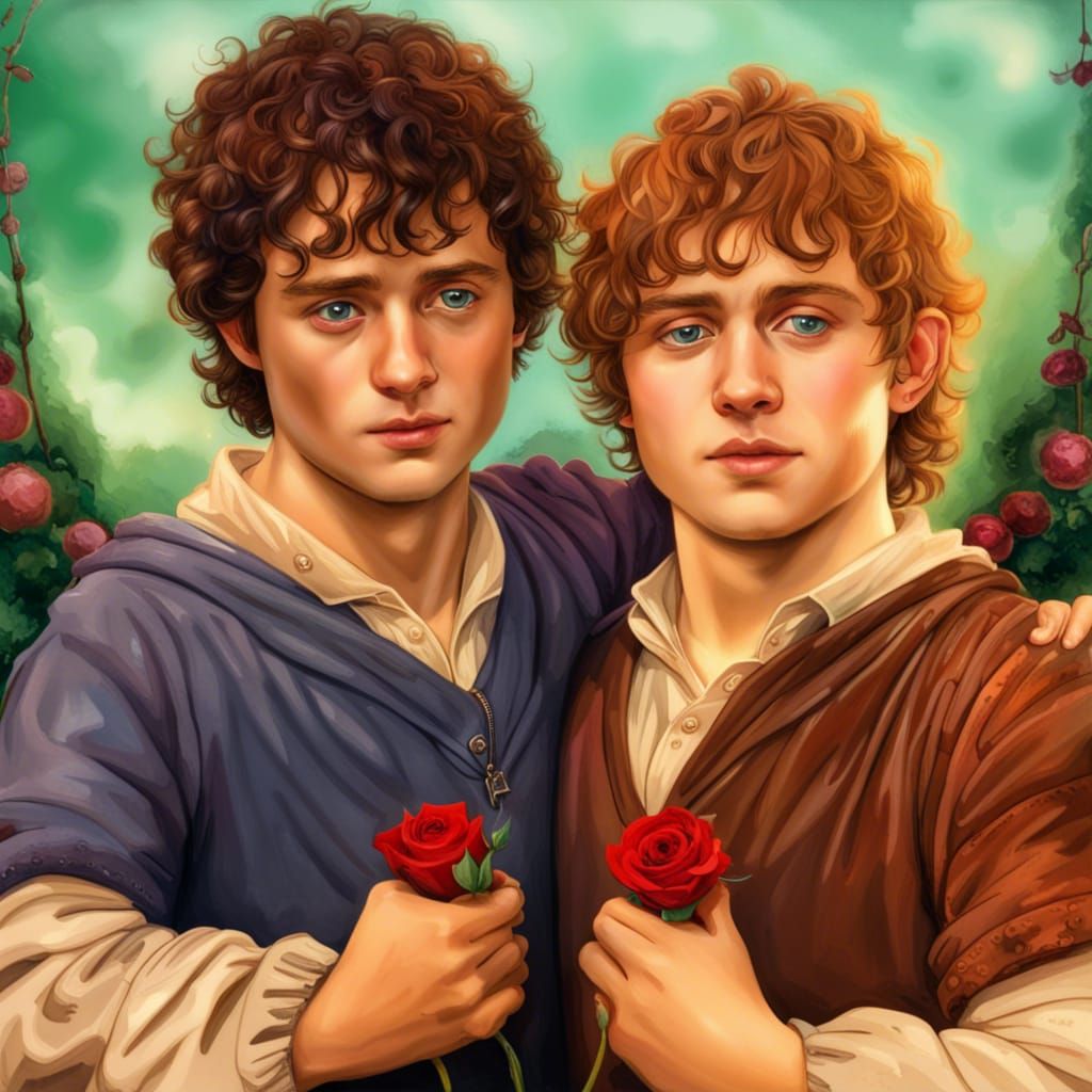 Frodo and Sam - Lord of the rings (friends forever) - AI Generated ...