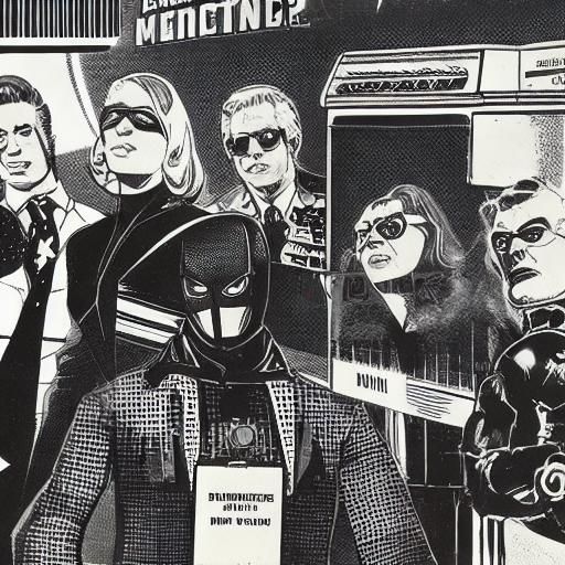 Inept male superhero; Blacklight technicolor mind transferral; method ...