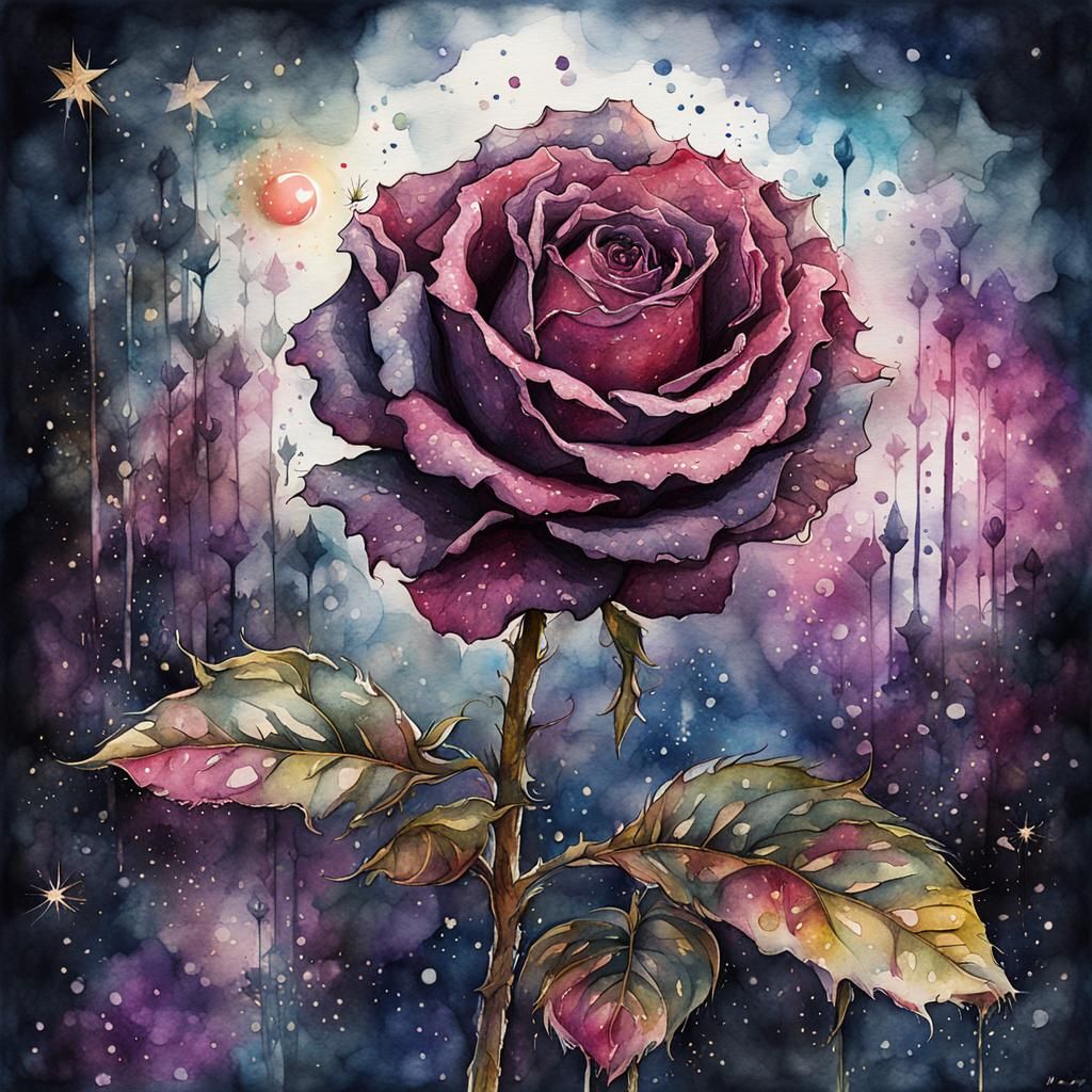 Cosmic rose - AI Generated Artwork - NightCafe Creator