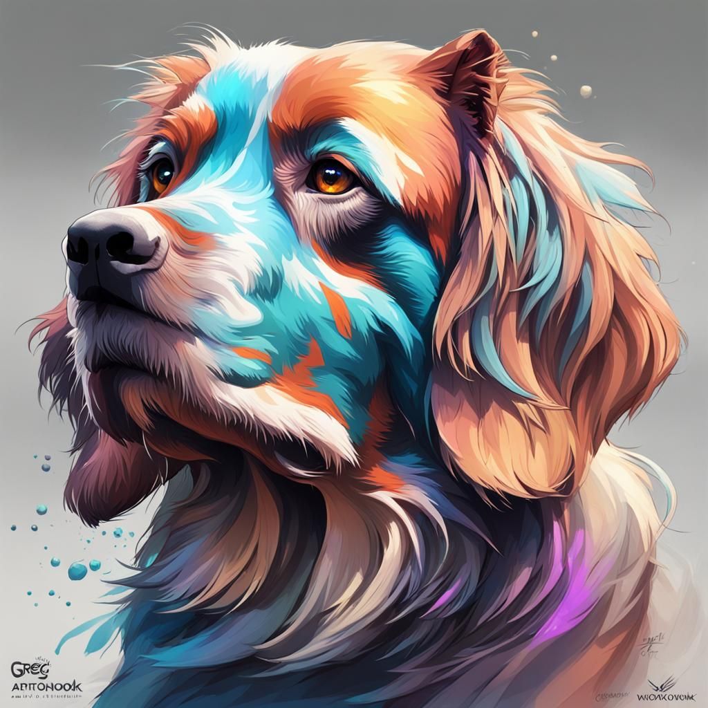 Wonderful, splendid and spectacular sketch dog - AI Generated Artwork ...