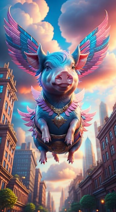 When Pigs Fly - AI Generated Artwork - NightCafe Creator