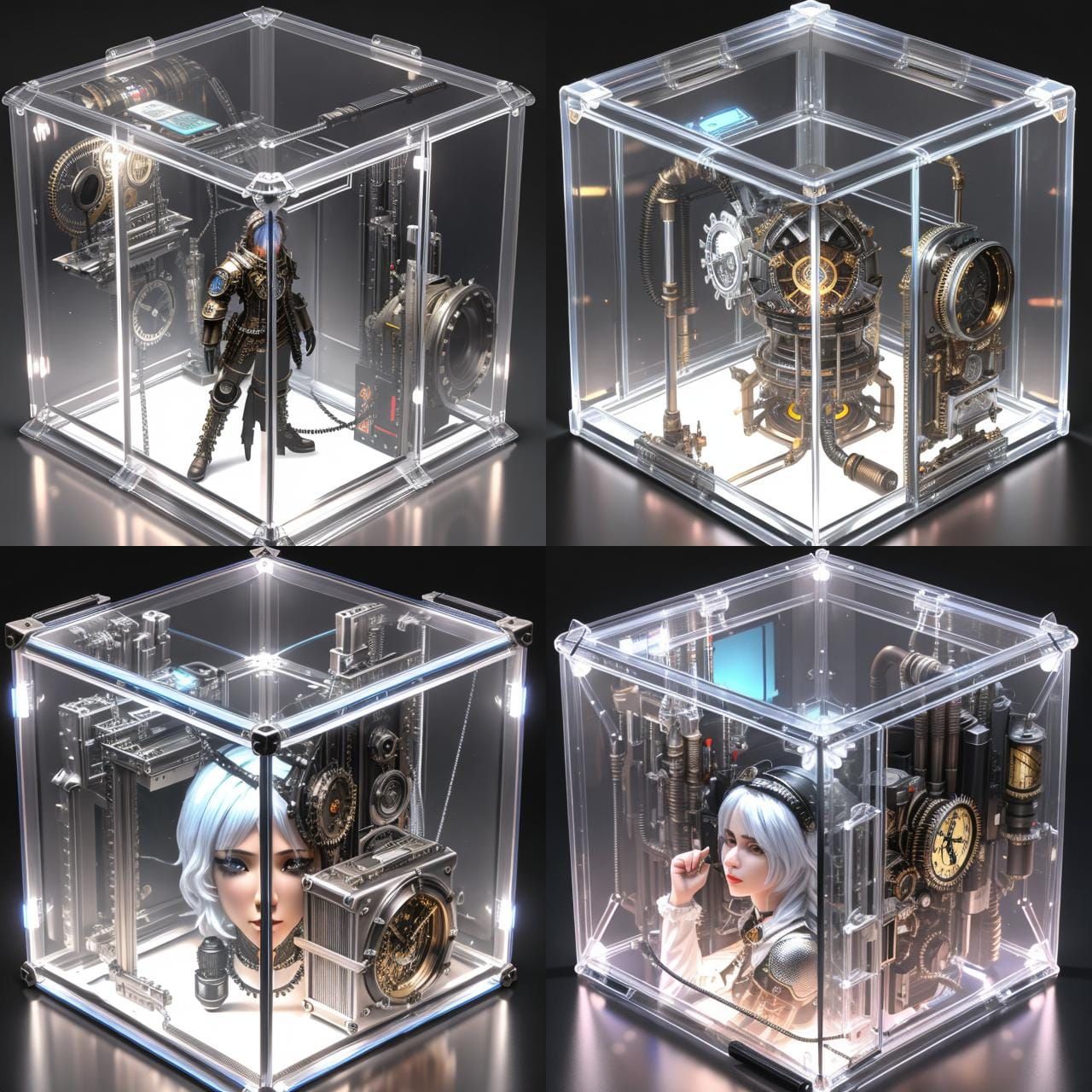 Trapped inside a plexiglass box - AI Generated Artwork - NightCafe Creator