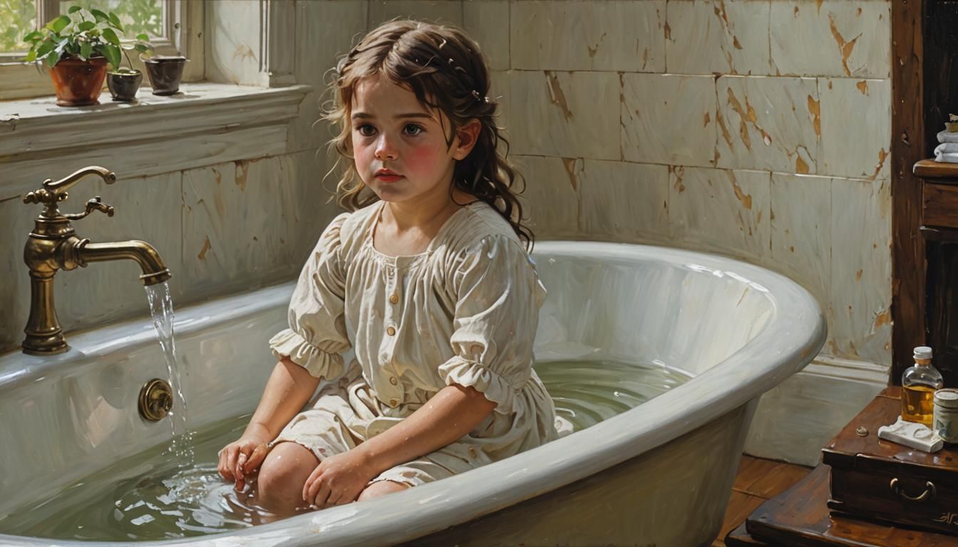 taking a bath - AI Generated Artwork - NightCafe Creator