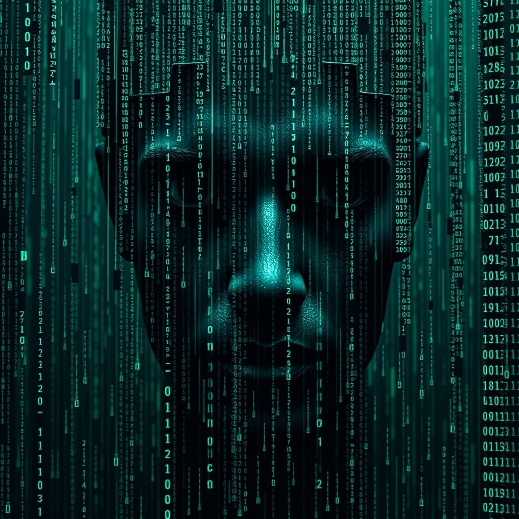 ASCII binary code rain - ASCII binary code rain