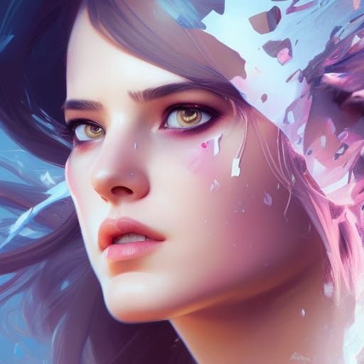 Mad Princess - Ethereal Royal Portrait in Vibrant Triadic C...