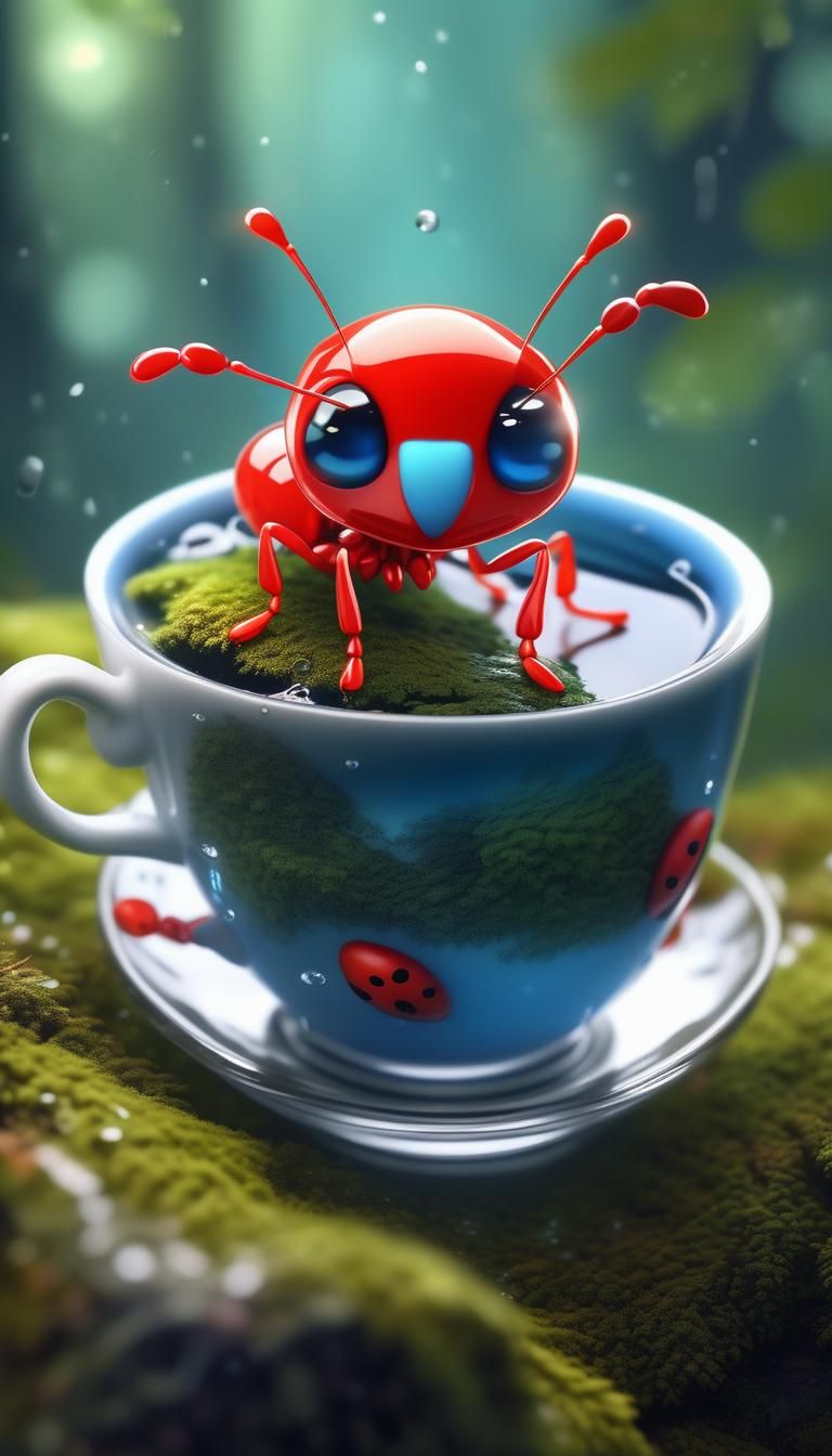 crystal glass ant - AI Generated Artwork - NightCafe Creator