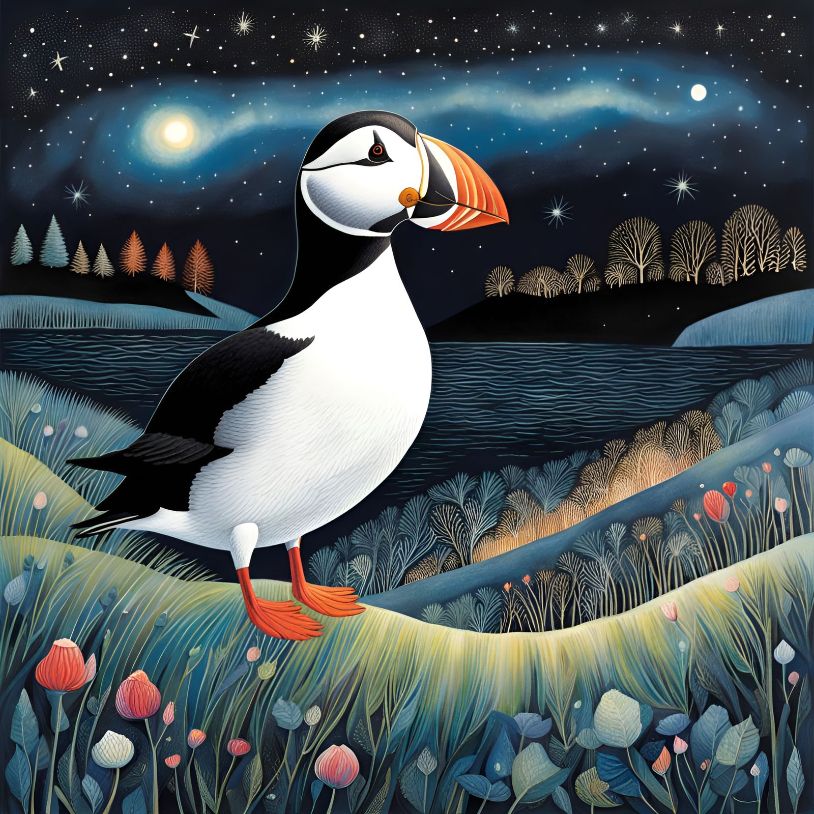 Puffin - AI Generated Artwork - NightCafe Creator