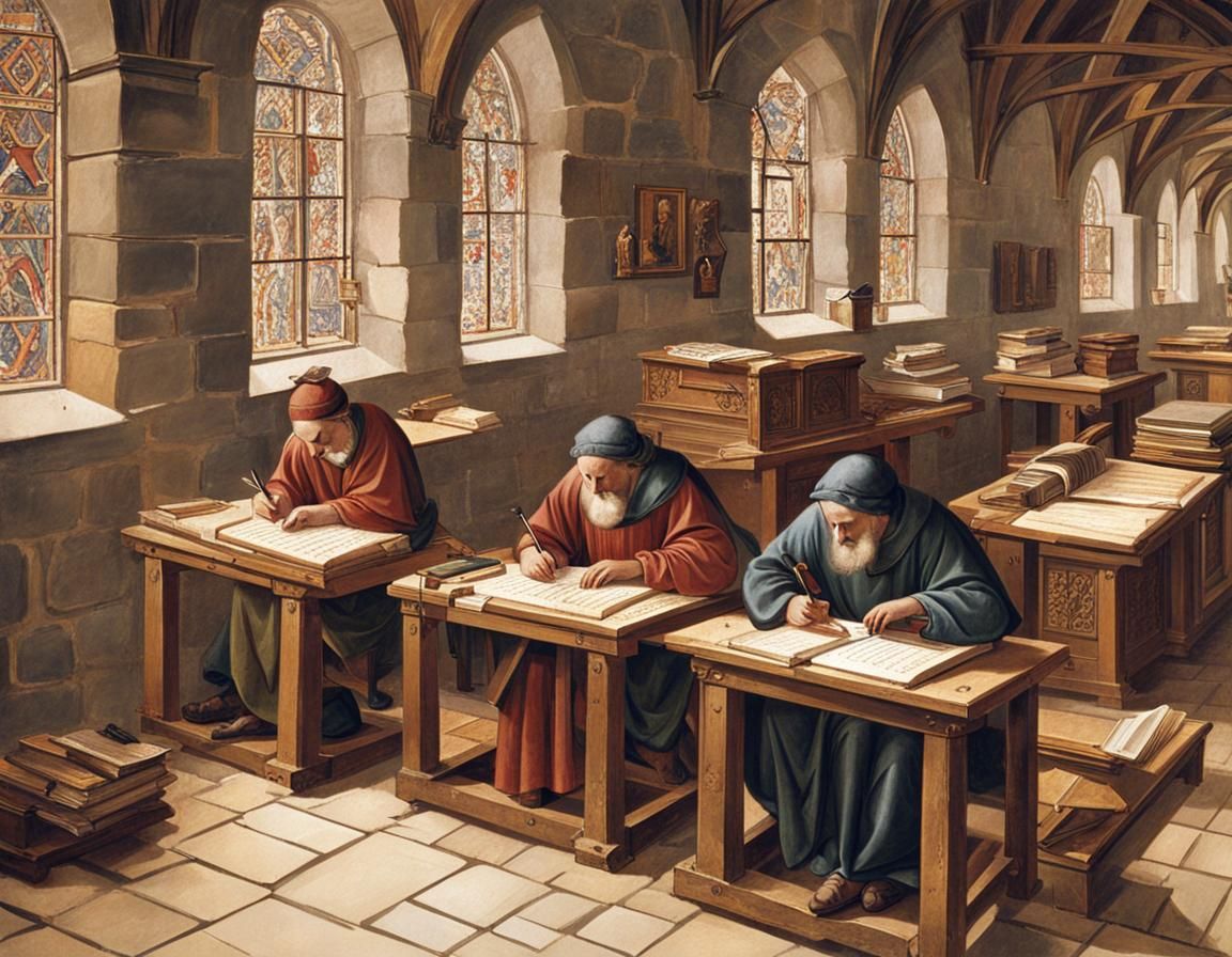 Scriptorium - AI Generated Artwork - NightCafe Creator