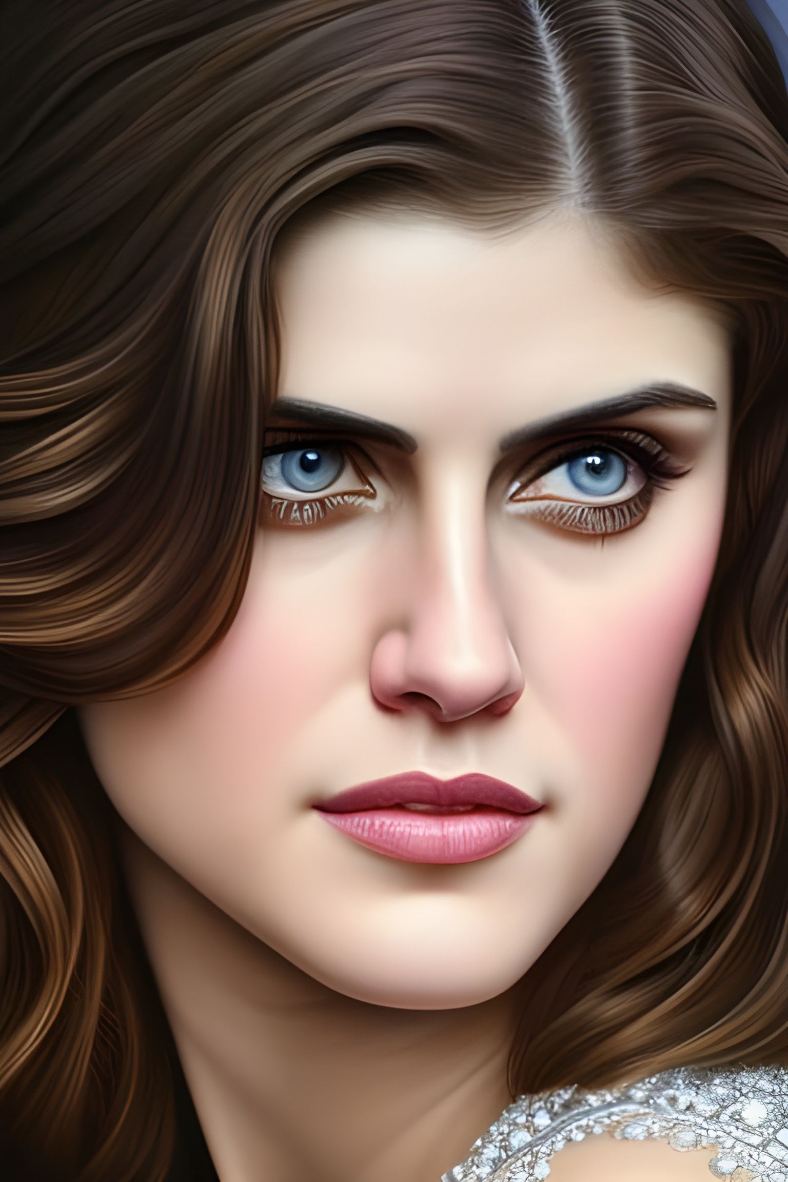 portrait of Alexandra Daddario - AI Generated Artwork - NightCafe Creator