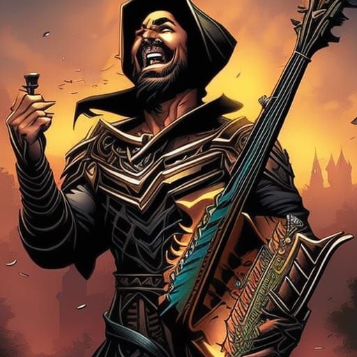 Flavi Flav the evil Bard - AI Generated Artwork - NightCafe Creator