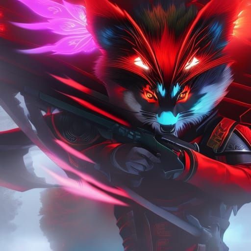 Cyber Ninja Red Panda Demon hybrid - AI Generated Artwork - NightCafe ...