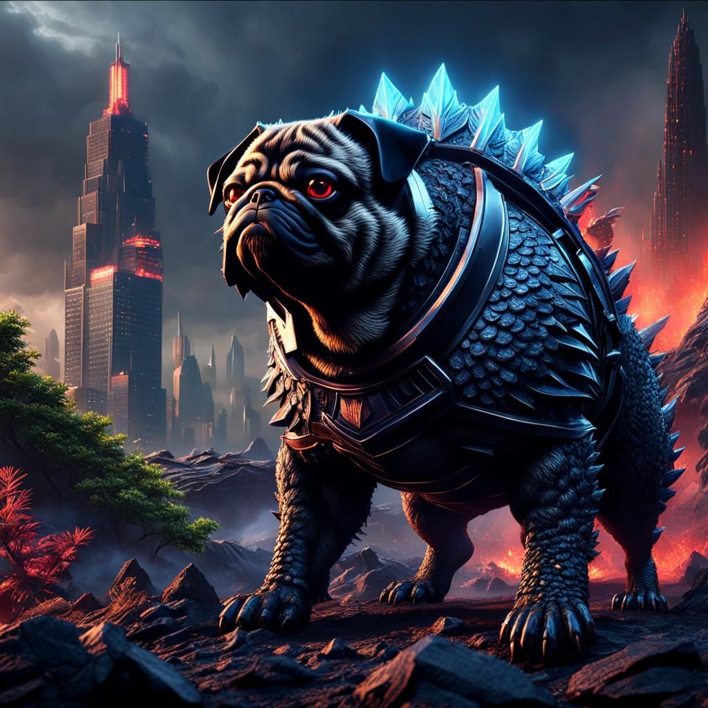 The PugZilla - AI Generated Artwork - NightCafe Creator