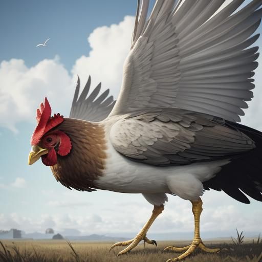 RED BARN CHICKENS SERIES - NBR 11 - AI Generated Artwork - NightCafe Creator