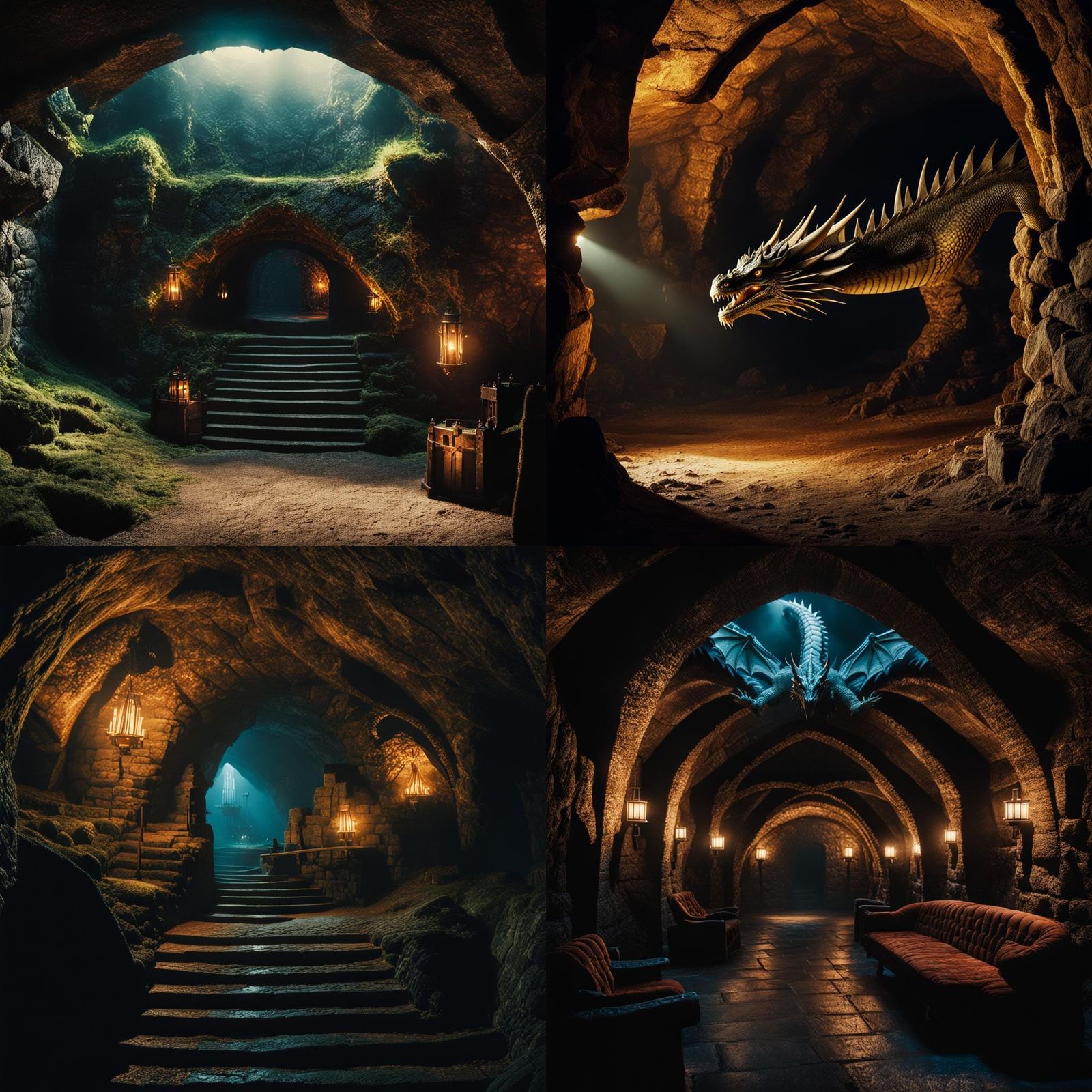 Underground Medieval Lair - AI Generated Artwork - NightCafe Creator