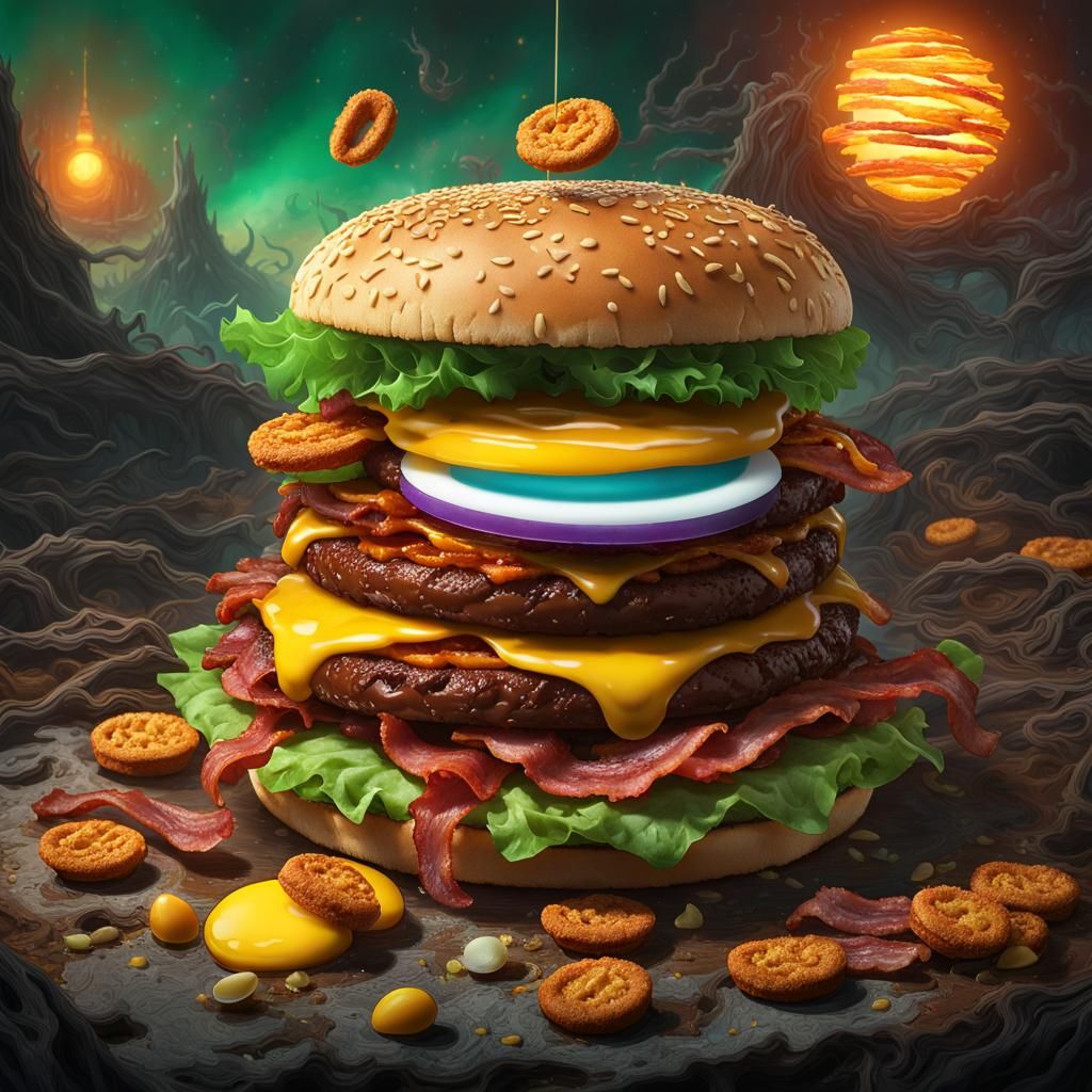 A Uranium burger - AI Generated Artwork - NightCafe Creator
