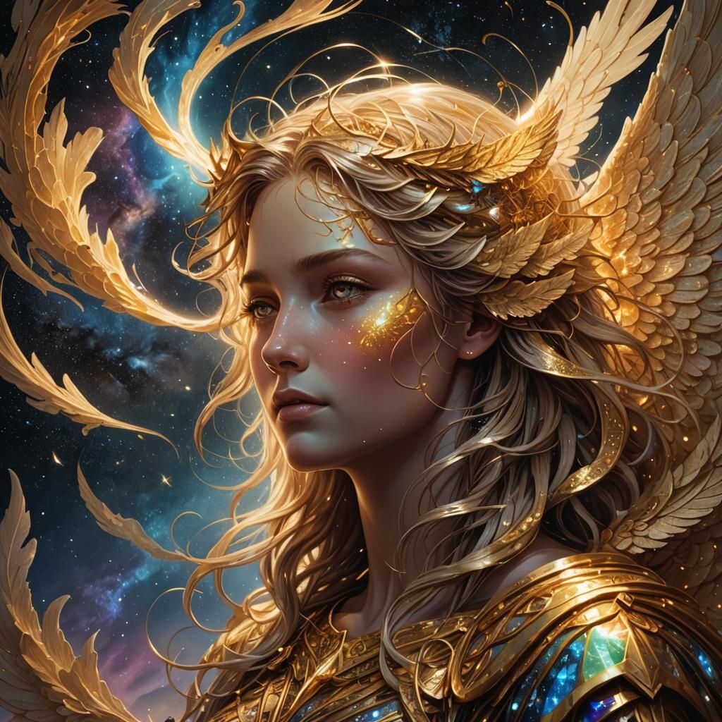 Cosmic Angel 1 - AI Generated Artwork - NightCafe Creator