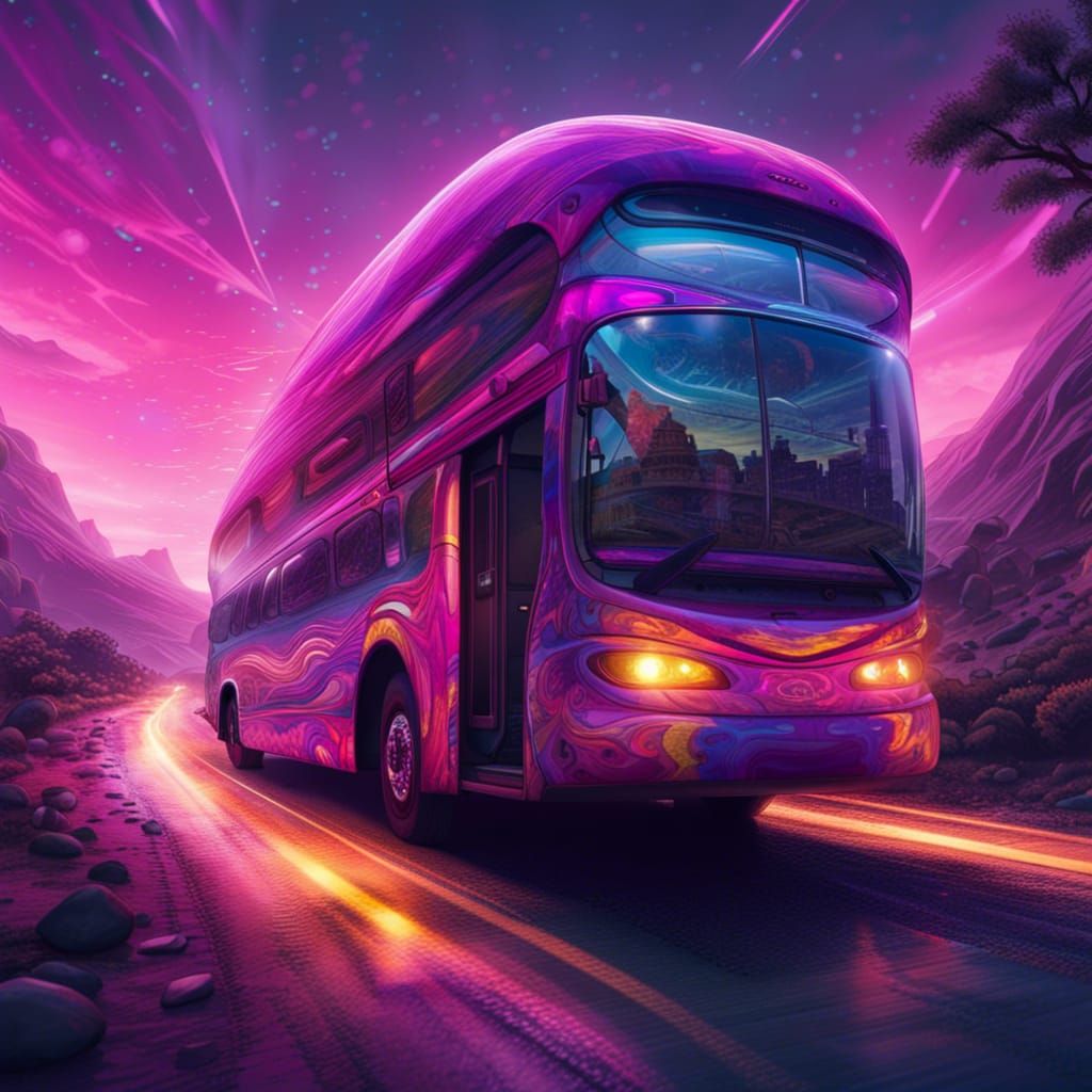 Alien's bus - AI Generated Artwork - NightCafe Creator