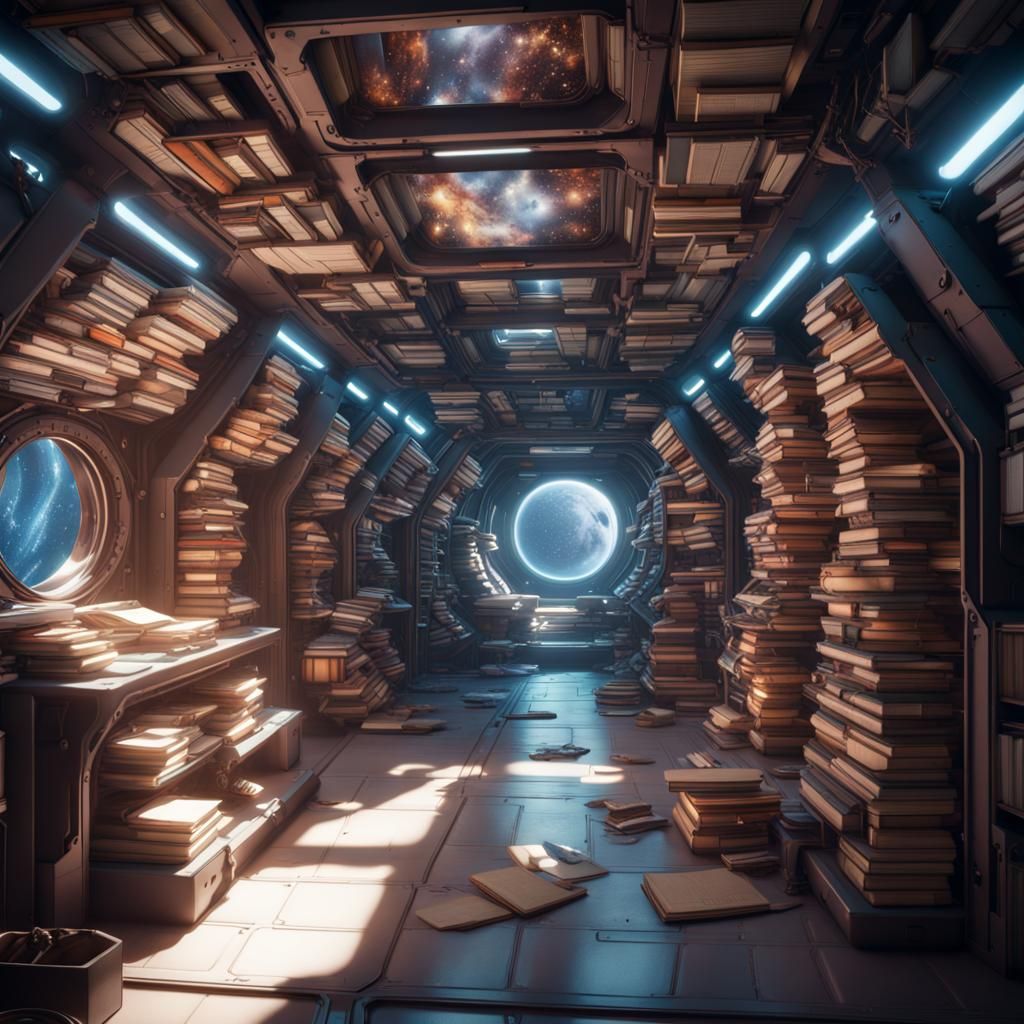 Space books - AI Generated Artwork - NightCafe Creator
