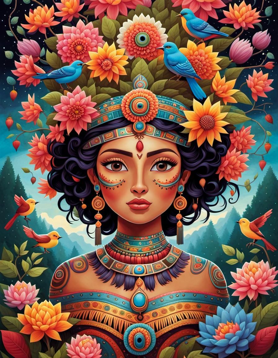 Aztec Princess #82 - AI Generated Artwork - NightCafe Creator