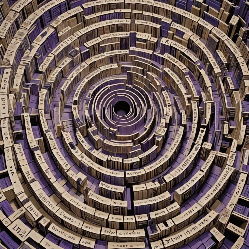Literary Labyrinth - AI Generated Artwork - NightCafe Creator