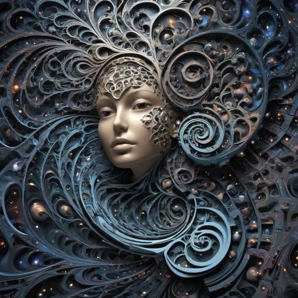 Binary code dream swirls cosmic fractals in mind and heart - AI Generated Artwork - NightCafe ...