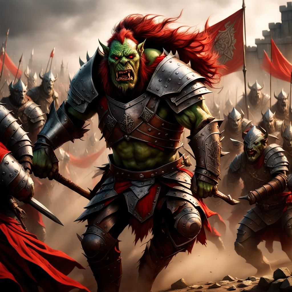 orc warrior charging into battle : r/nightcafe