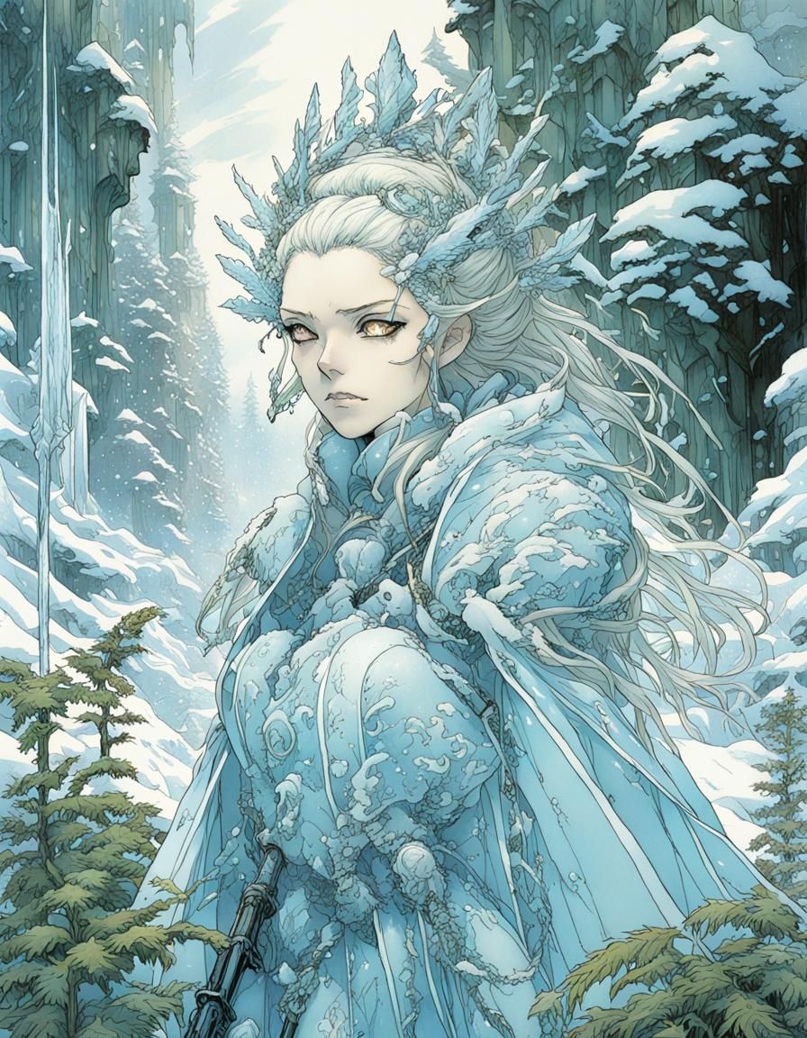 A Crystal Forest anime ice queen by Katsuya Terada The air is blue and ...