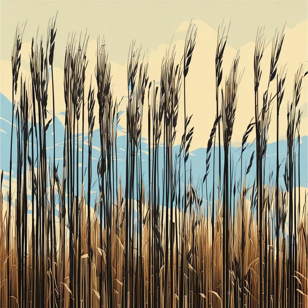 Dry Reeds, a cover from the Nature category, where beautifully growing ...