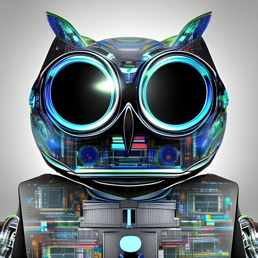 TechnOWLgical Supercomputer - AI Generated Artwork - NightCafe Creator